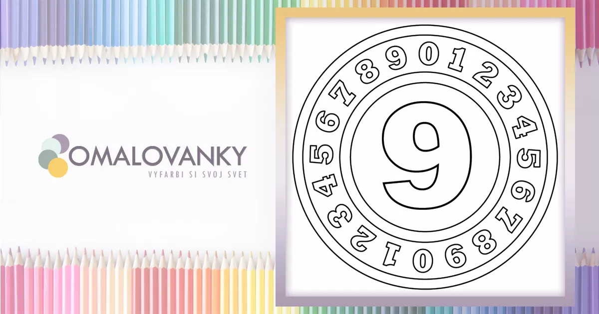 Číslo 9 – Omalovanky.sk | Vyfarbi si svoj svet