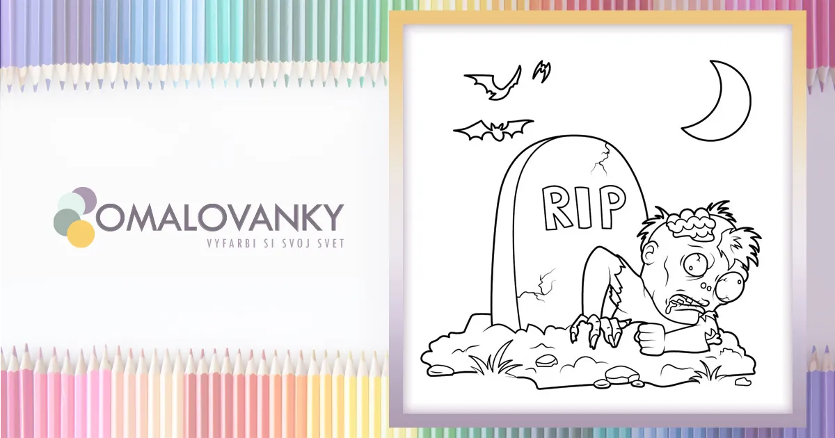 Halloweensky zombík – Omalovanky.sk | Vyfarbi si svoj svet