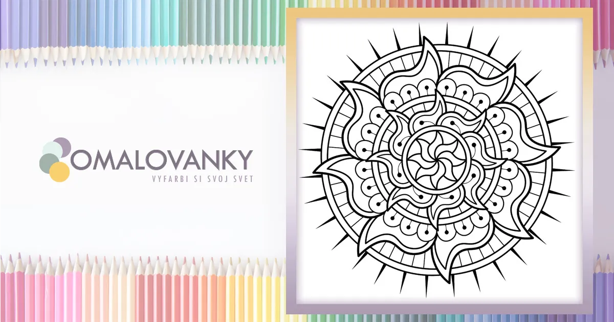 Slnečná mandala – Omalovanky.sk | Vyfarbi si svoj svet