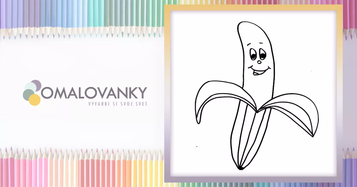Banán – Omalovanky.sk | Vyfarbi si svoj svet