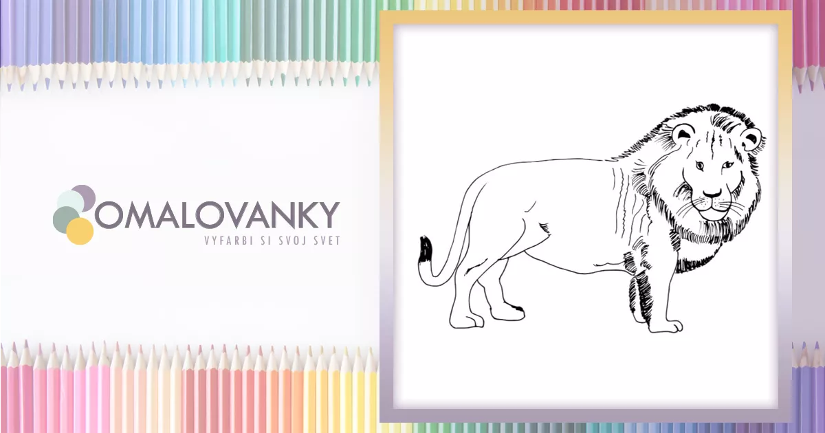 Lev – Omalovanky.sk | Vyfarbi si svoj svet