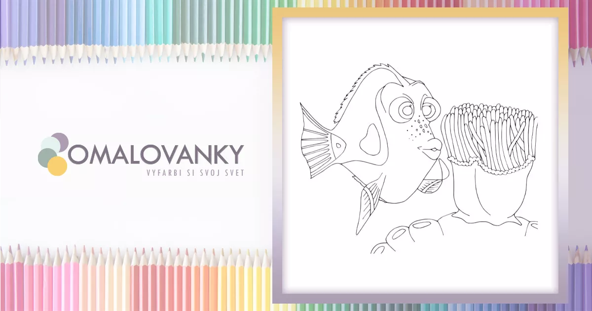 Dory (Hľadá sa Nemo) – Omalovanky.sk | Vyfarbi si svoj svet